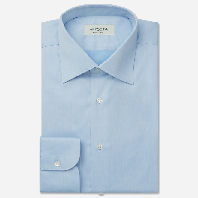 Camisa de color azul claro con tela sin arrugas - Apposta
