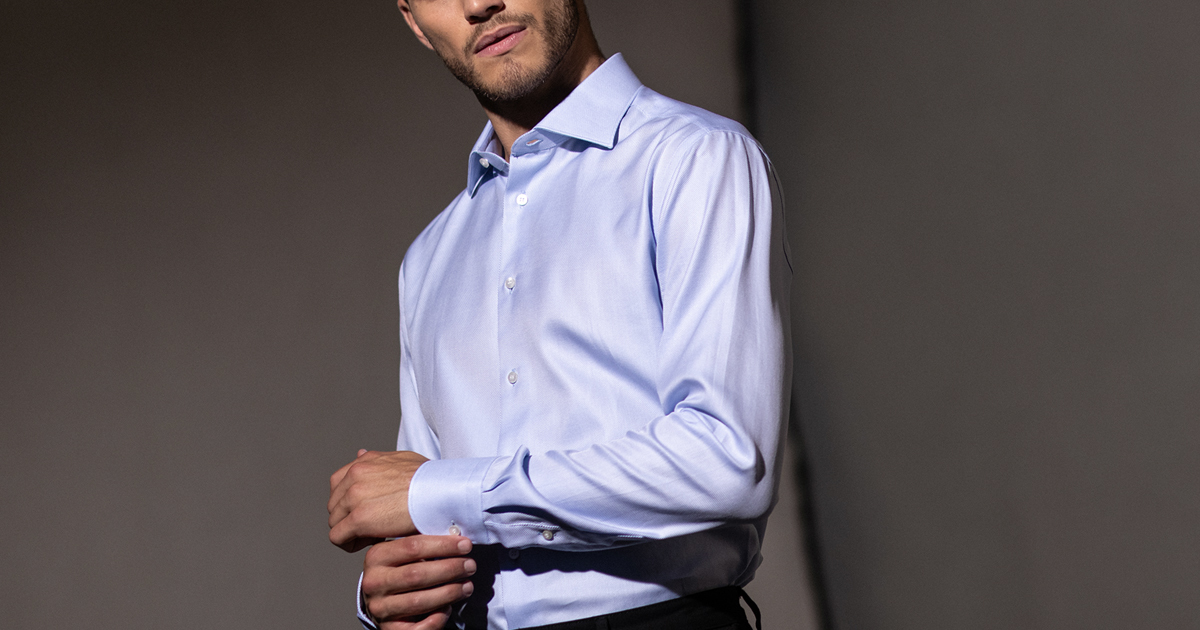 Twill Shirts Meaning SLIM FIT Cover Shirt In Navy Vlakte | Navy